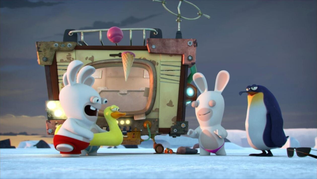 Crétin pingouin - Les lapins crétins : invasion - Télé-Loisirs